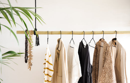DIY bamboo clothes rack